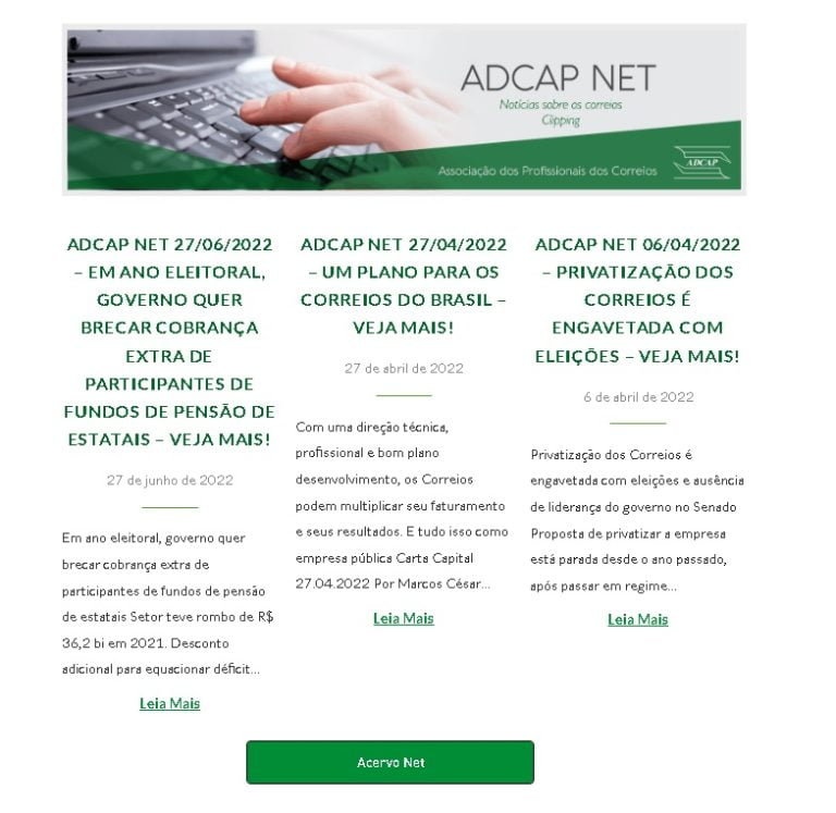Acesse o site da ADCAP Nacional - ADCAP